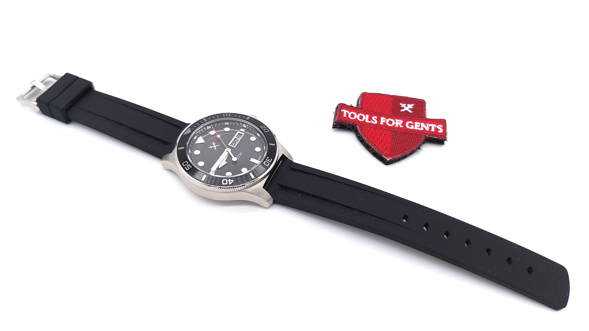 Tools For Gents DIVER 42,5 mm Quarz Sports Watch ETA 955.122 (Black ...