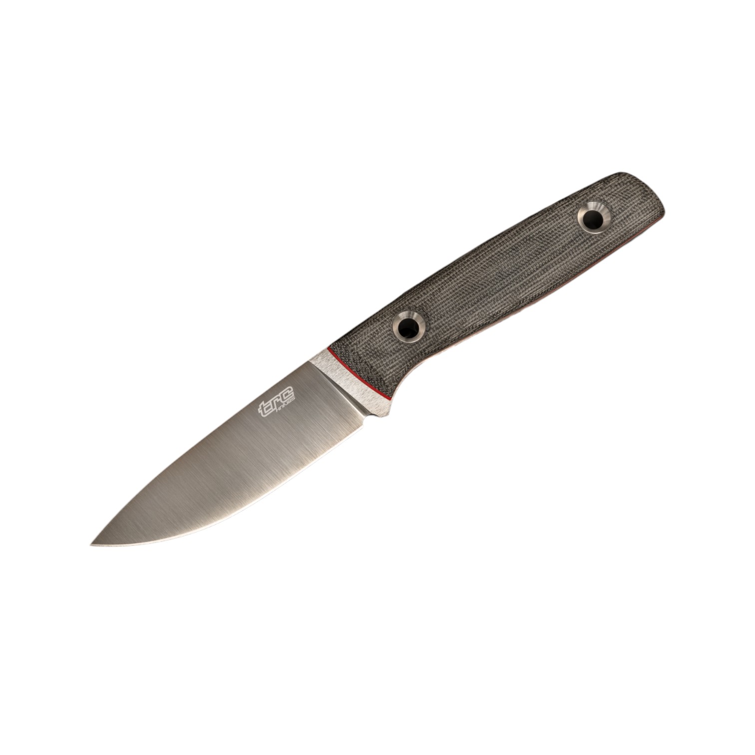 TRC Knives Classic Freedom / Satin / M390/ Black Canvas Micarta / Red ...