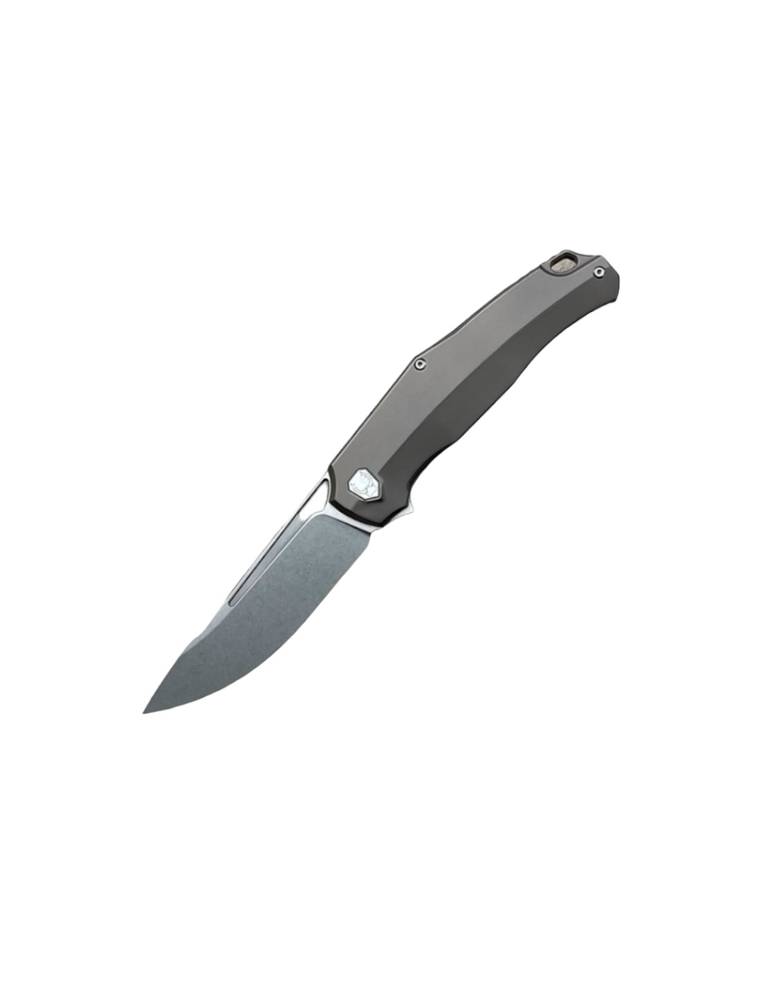 VANGUARD KNIVES ATOMIC FOLDING KNIFE PEARL BRONZE TITANIUM HANDLE M390 ...