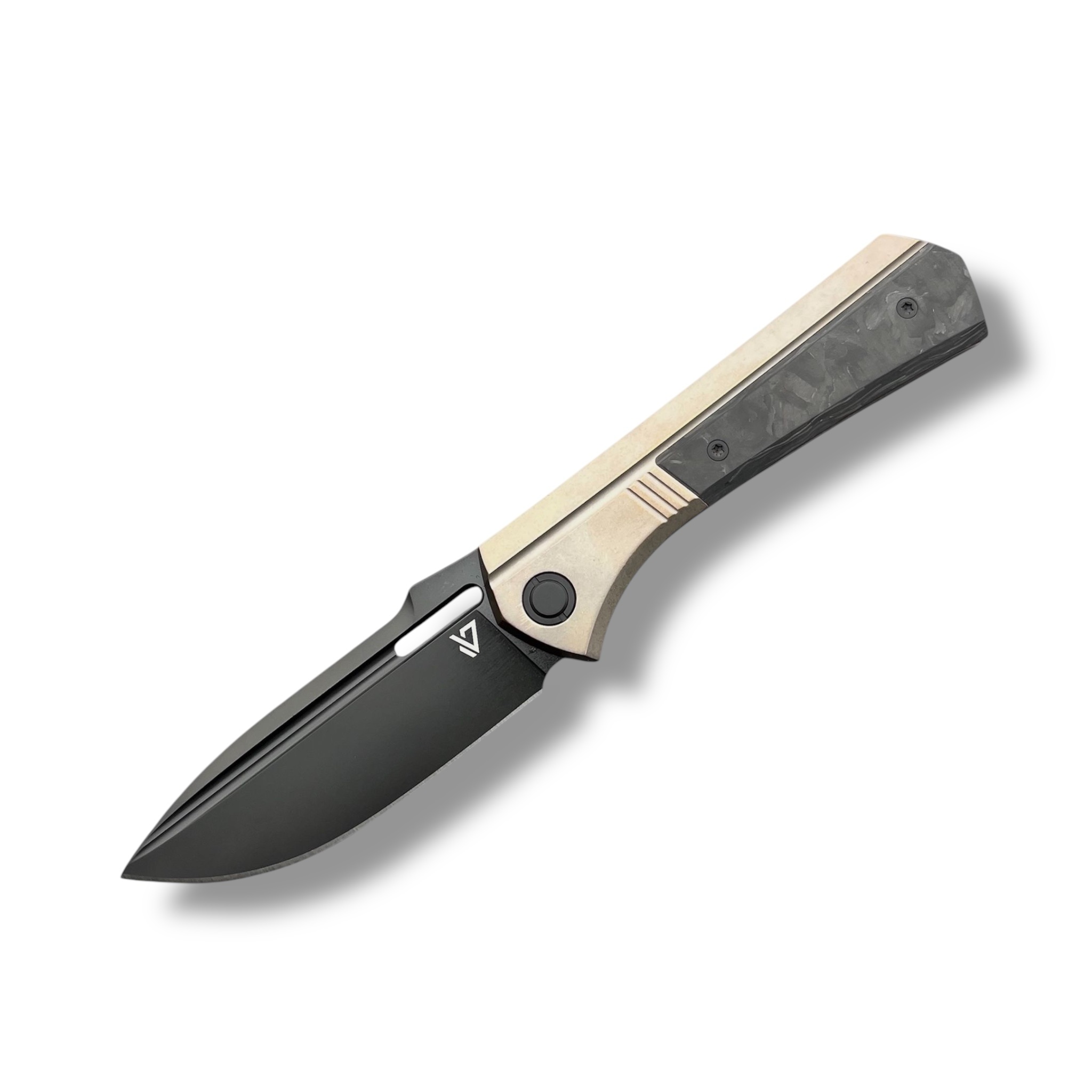 VANGUARD KNIVES | Continuum | M390 Stonewashed Blade, Bronze/Carbon ...