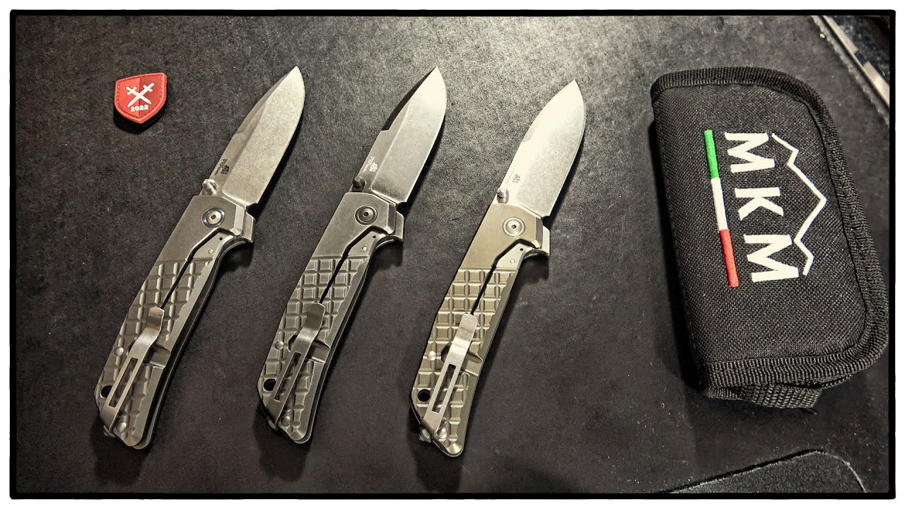 MKM Maximo Frame Lock Knife Dark Stonewash Titanium M390 Terzuola ...